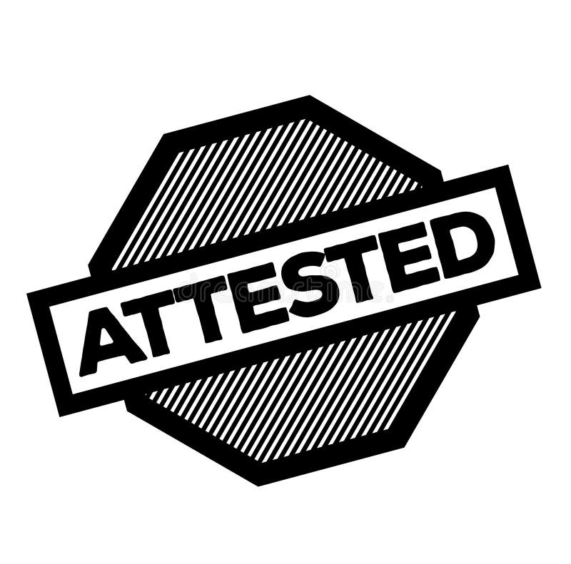 Attested stamp on white stock vector. Illustration of symbol - 142134872