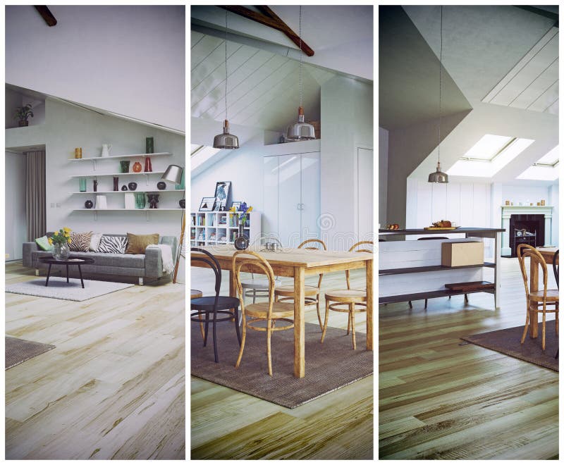 Attic floor design cut stock illustration. Illustration of design ...