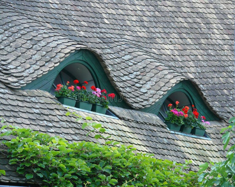 Attic windows stock photo. Image of shingles, black, round - 4005646