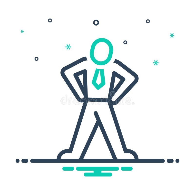 Mix Icon for Attitude, Posture and Mind Stock Vector - Illustration of ...