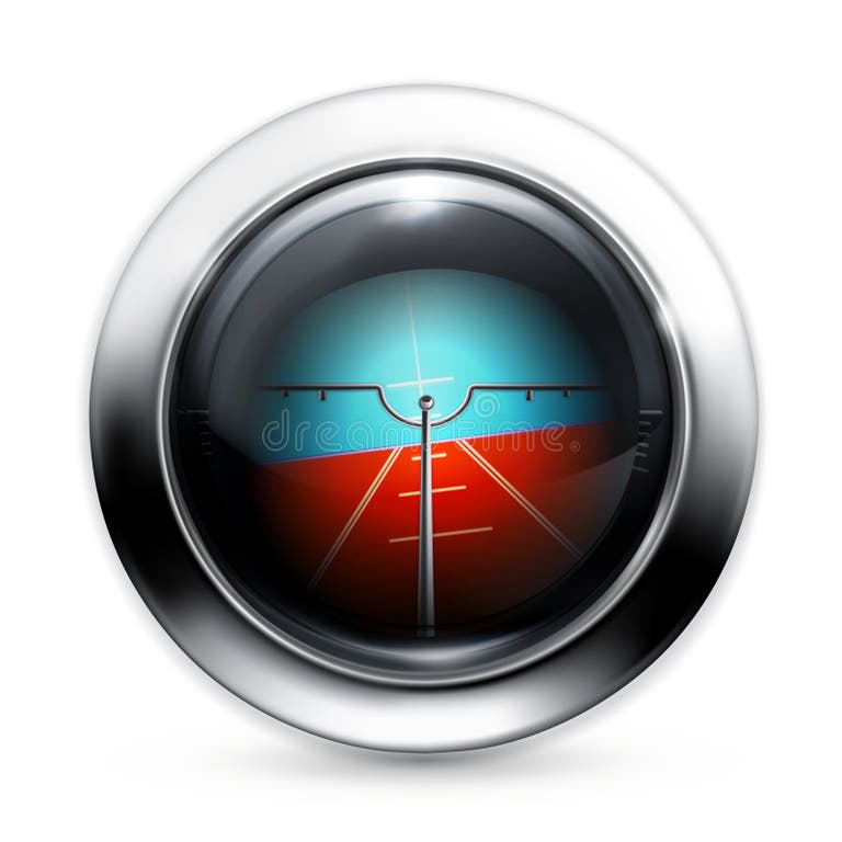 Attitude Indicator stock vector. Illustration of aviation - 20551094