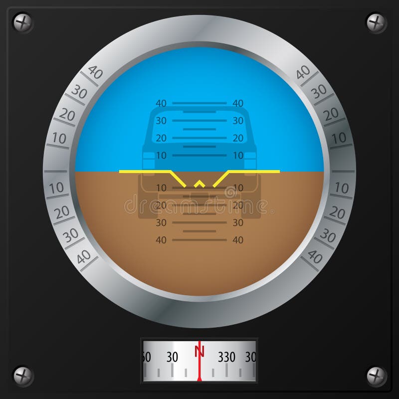 Attitude indicator design stock vector. Illustration of monitoring ...