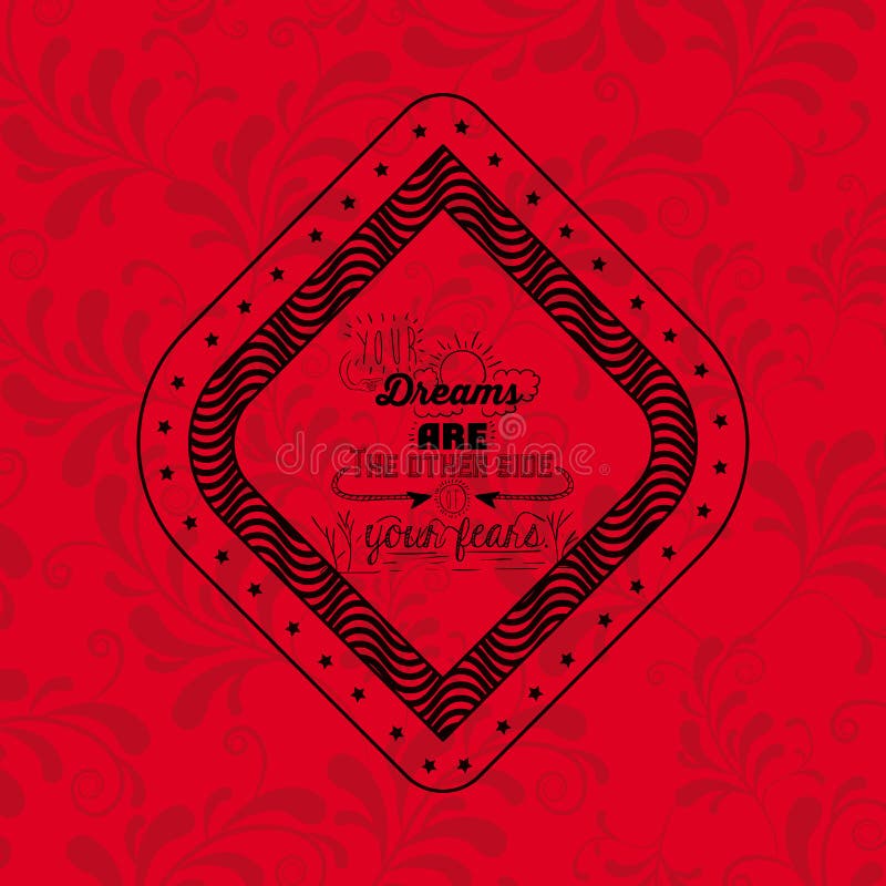 Attitude Phrase Inside Frame Design Stock Vector - Illustration of ...