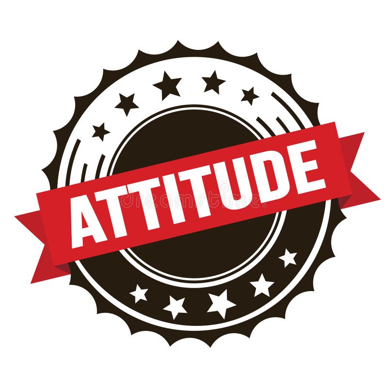 ATTITUDE Text Written in a Red Speech Bubble Stock Illustration ...
