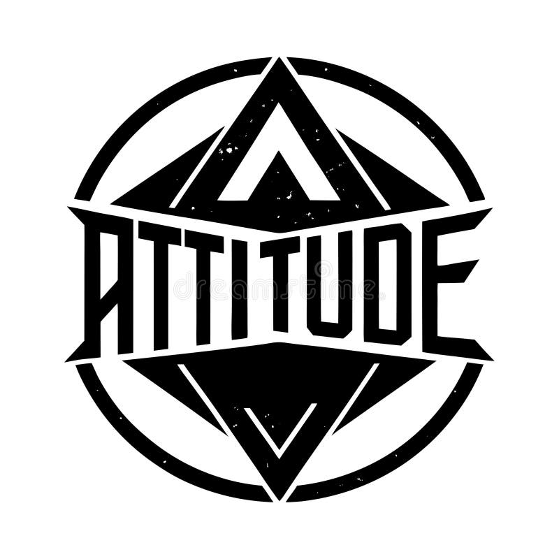 Typography Logo Vector about "Attitude" Stock Vector - Illustration of ...
