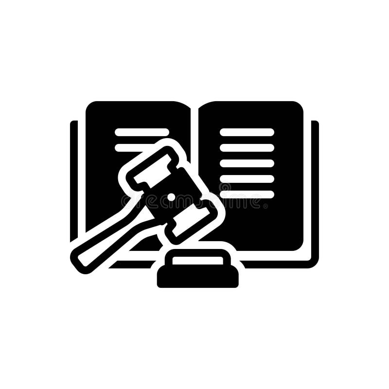 Black Solid Icon for Attorney, Legal and Lawyer Stock Vector ...
