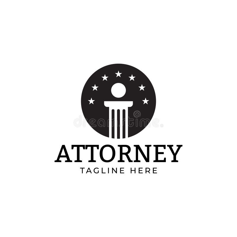 Attorney Law Logo Design Template Vector Isolated Stock Vector ...