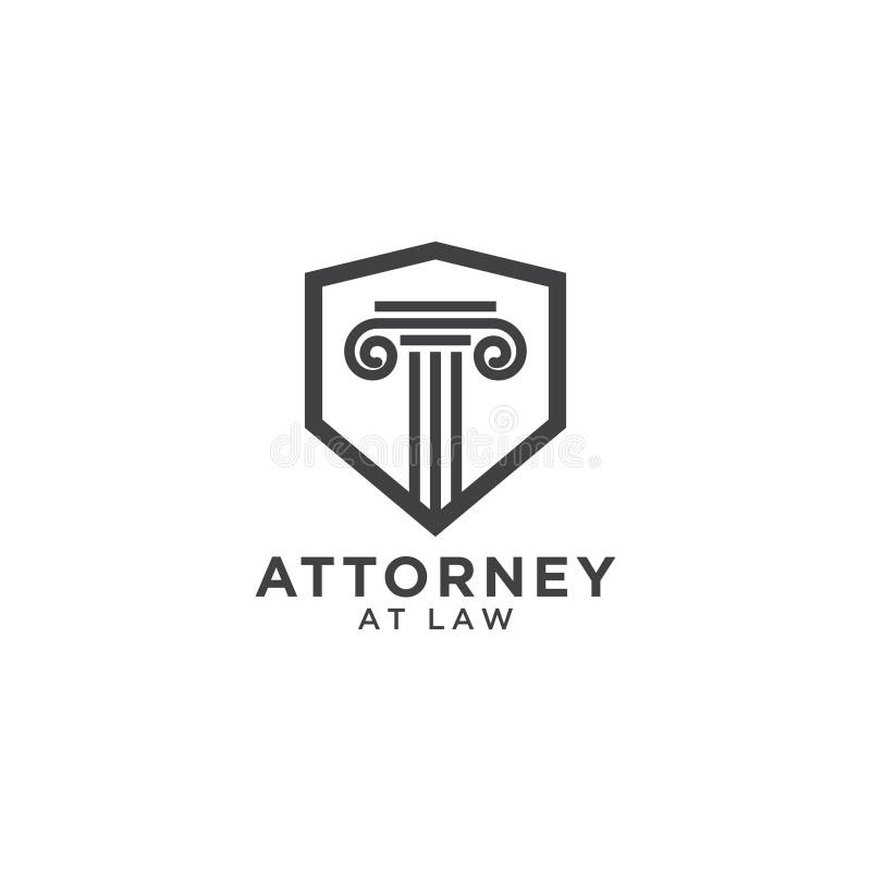 Attorney at Law Logo Template Stock Vector - Illustration of balance ...