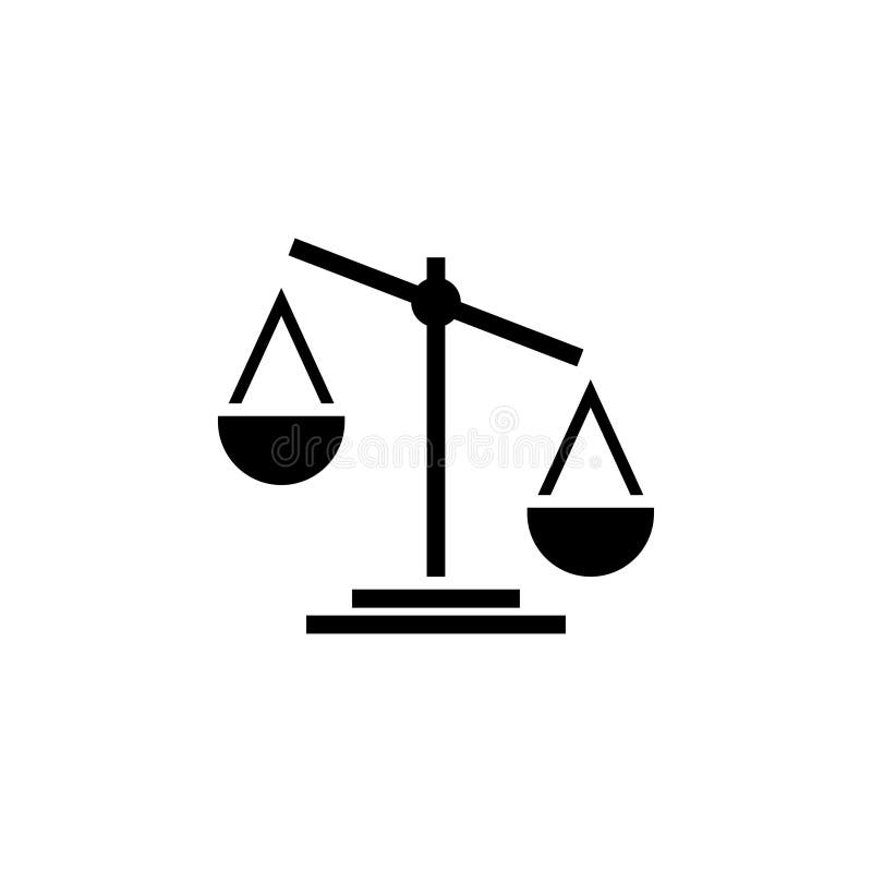 Attorney Law Scale Icon Design Template Vector Stock Illustration ...