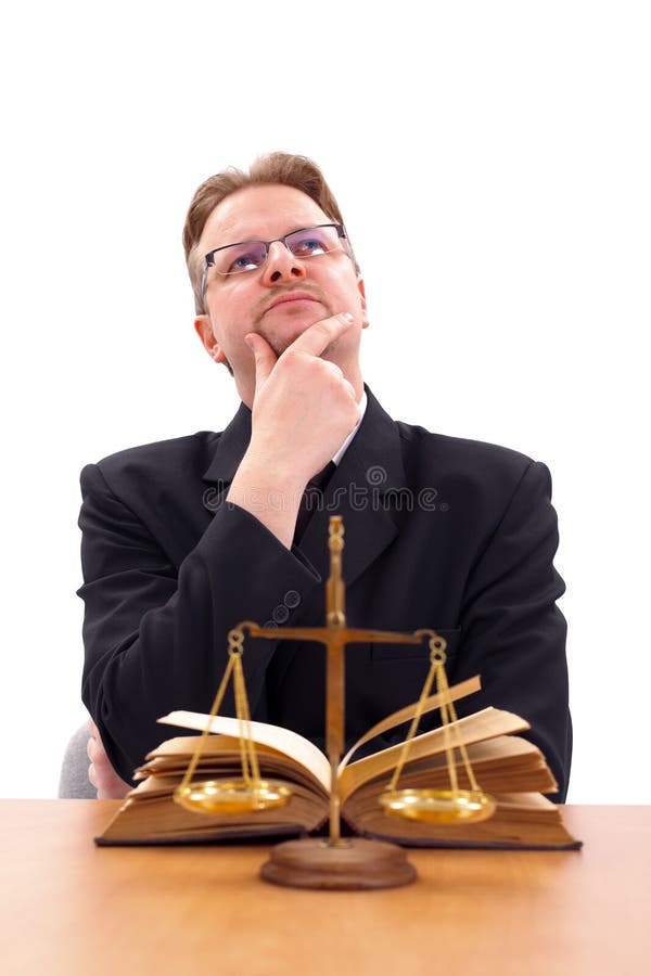 Attorney thinking stock photo. Image of legal, tribunal - 24767138