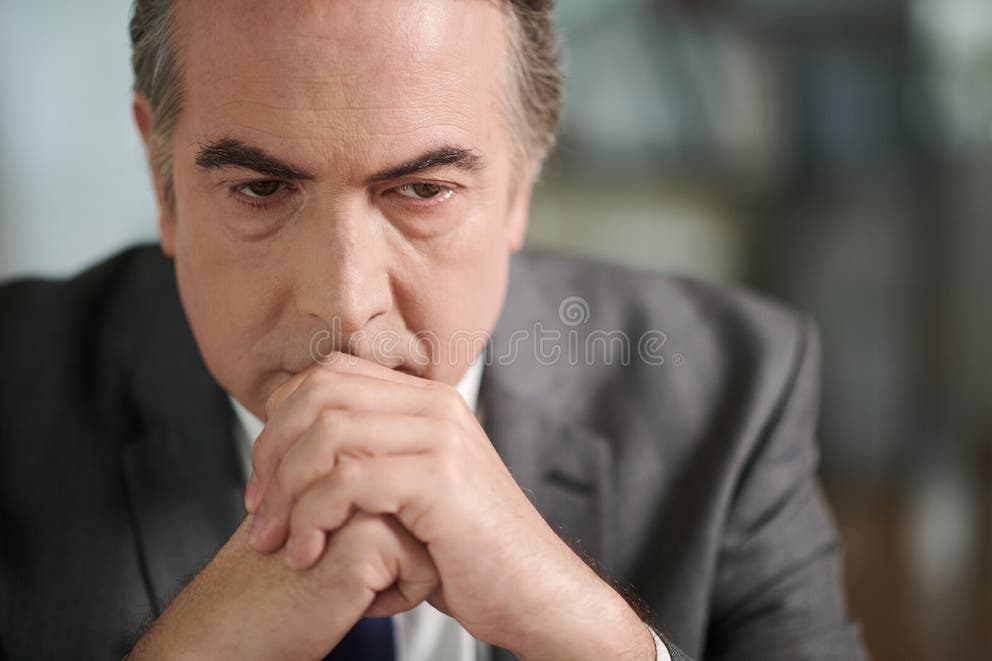 Attorney Thinking about Difficult Case Stock Image - Image of ...