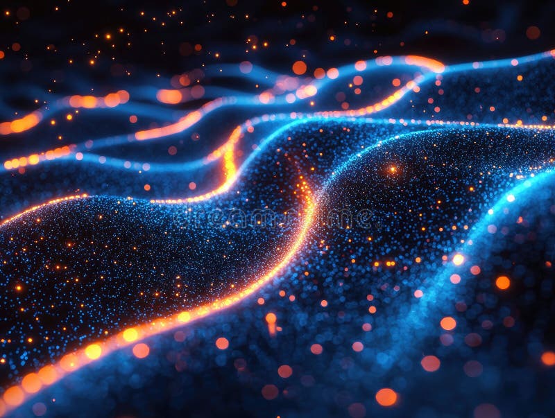 Attract Blue Line Movement, Abstract Wave Line, Light Technology ...