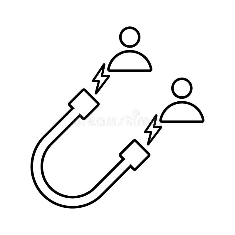 Attract Customers, Magnet Outline Icon. Line Art Vector Stock ...