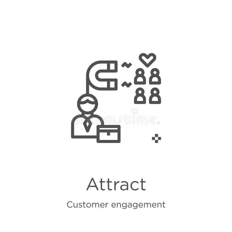 Attract Icon Vector from Customer Engagement Collection. Thin Line ...