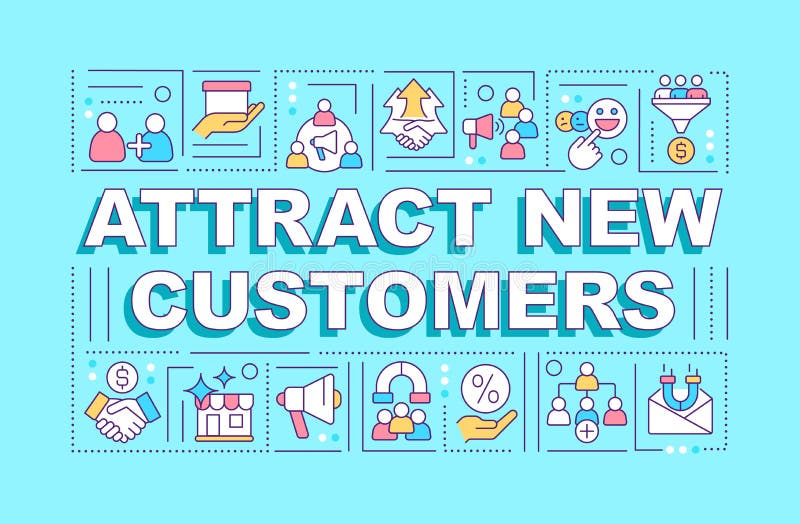 Attract New Customers Word Concepts Blue Banner Stock Vector ... Attract New Customers Word Concepts Blue Banner Stock Vector ...