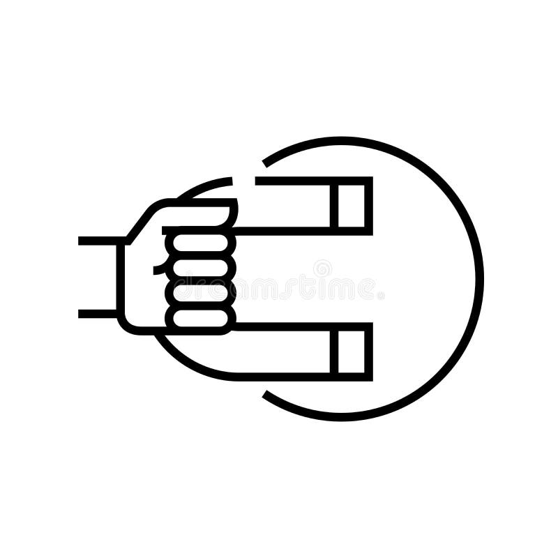 Attract Possibilities Line Icon, Concept Sign, Outline Vector ...