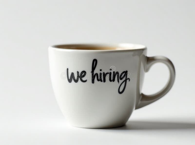 Attract Top Talent with this Modern Coffee Cup we are Hiring Visual a Professional Recruitment ...