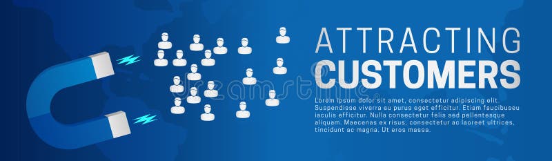 Attracting Customers Banner Background Stock Vector - Illustration of ...