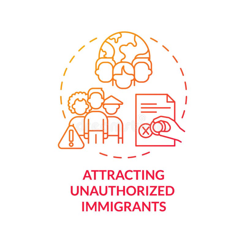 Immigration and Immigrants Right Concept Icon Stock Vector - Illustration of crisis, immigration ...