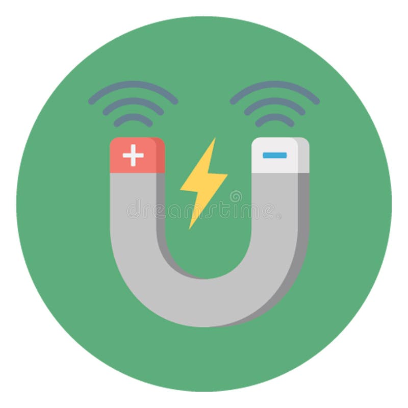 Attraction, Bar Magnet Isolated Vector Icon Which Can Be Easily Edited ...
