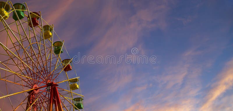 Attraction Carousel Ferris Wheel Stock Photo - Image of attraction ...