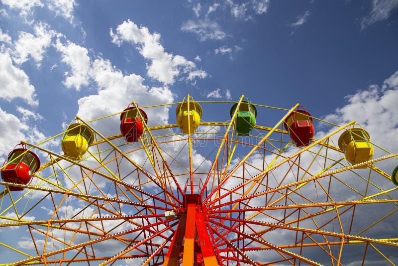 Attraction Carousel Ferris Wheel Stock Image - Image of activity ...