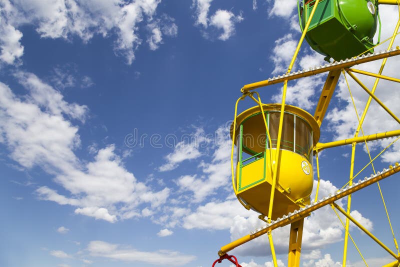 Attraction Carousel Ferris Wheel Stock Image - Image of park, colorful ...