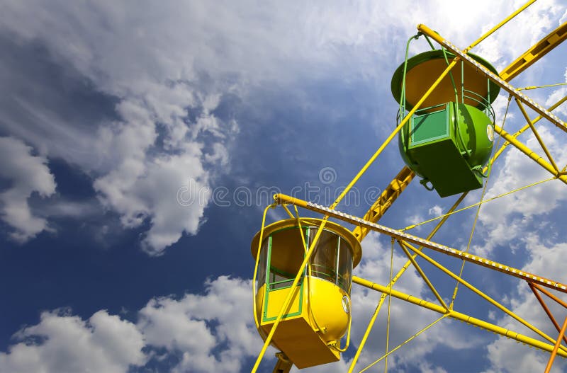 Attraction Carousel Ferris Wheel Stock Image - Image of power, carusel ...