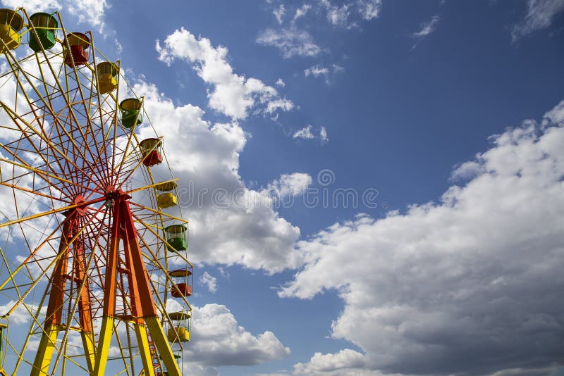 Attraction Carousel Ferris Wheel Stock Photo - Image of festival ...