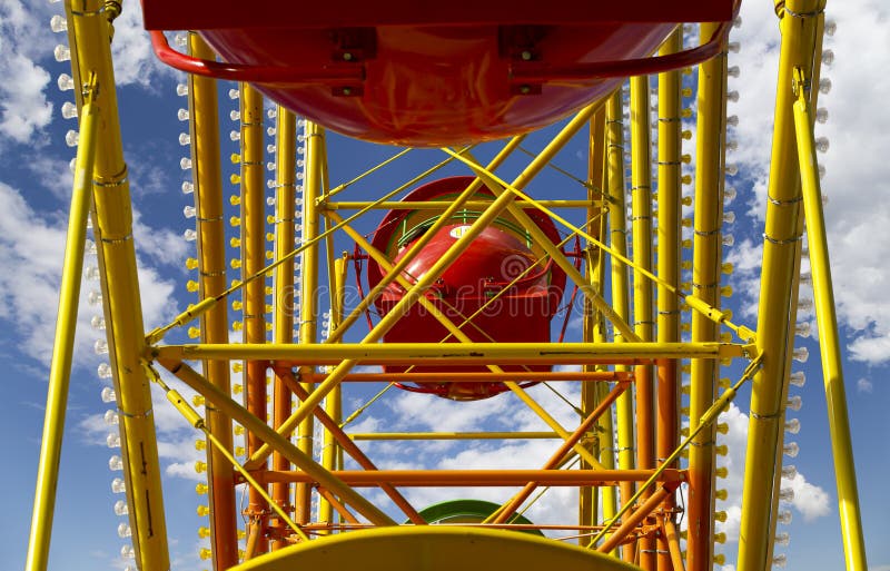 Attraction Carousel Ferris Wheel Stock Image - Image of entertainment ...