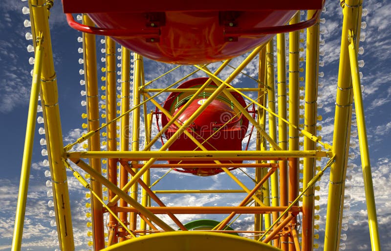 Attraction Carousel Ferris Wheel Stock Image - Image of europe, funfair ...