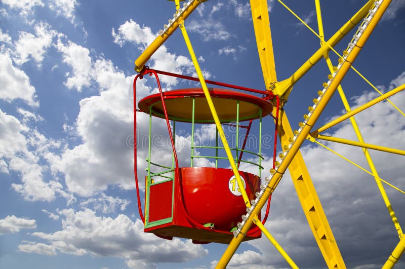 Attraction Carousel Ferris Wheel Stock Photo - Image of circle, happy ...