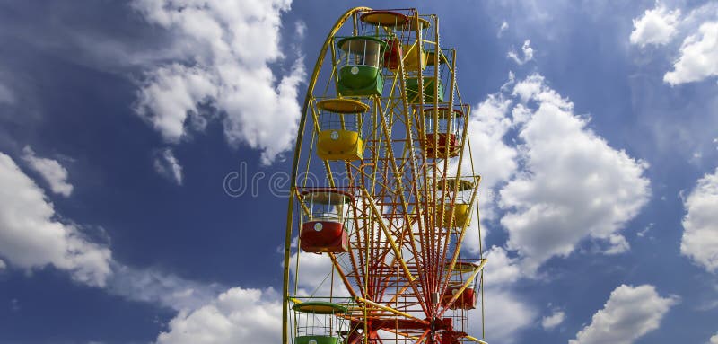 Attraction Carousel Ferris Wheel Stock Image - Image of happy, europe ...