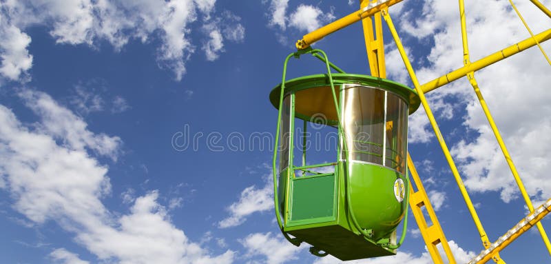 Attraction Carousel Ferris Wheel Stock Image - Image of carousel, fear ...