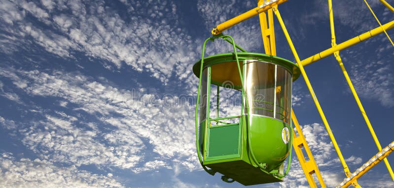Attraction Carousel Ferris Wheel Stock Image - Image of cloud, color ...