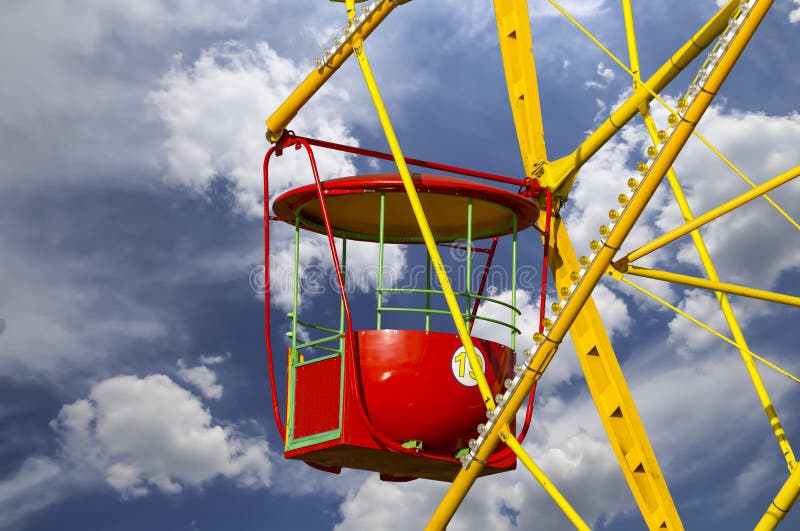 Attraction Carousel Ferris Wheel Stock Photo - Image of entertainment ...