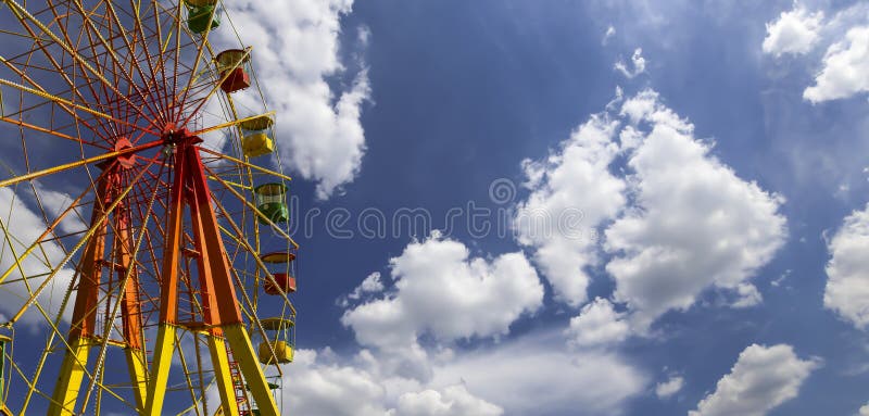 Attraction Carousel Ferris Wheel Stock Photo - Image of attraction ...