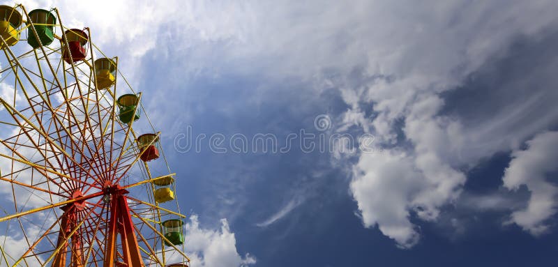 Attraction Carousel Ferris Wheel Stock Photo - Image of enterprise ...