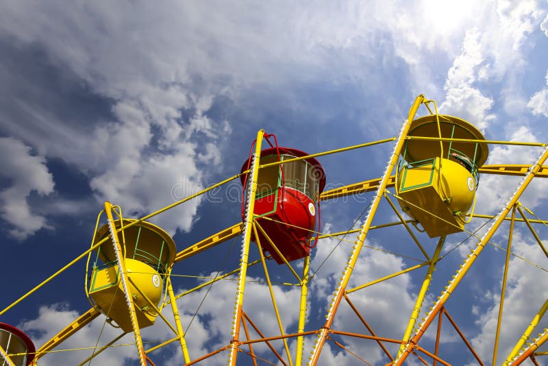 Attraction Carousel Ferris Wheel Stock Photo - Image of circle ...