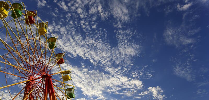 Attraction Carousel Ferris Wheel Stock Image - Image of play, holiday ...