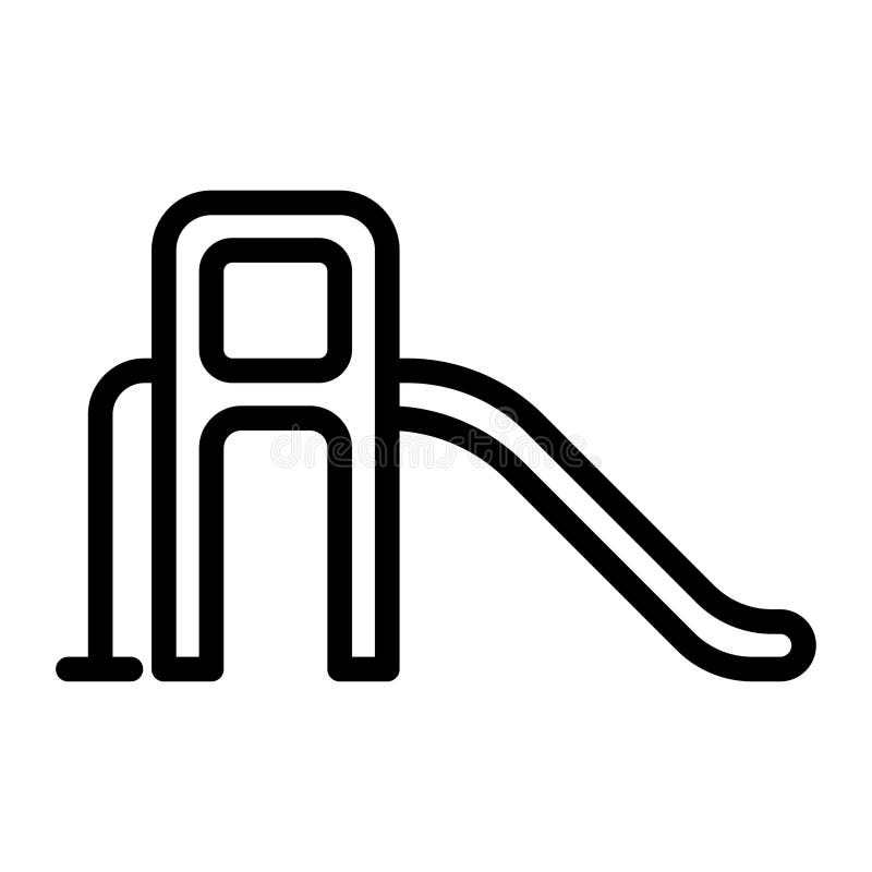 Attraction Children Slide Icon Vector Stock Illustration - Illustration ...