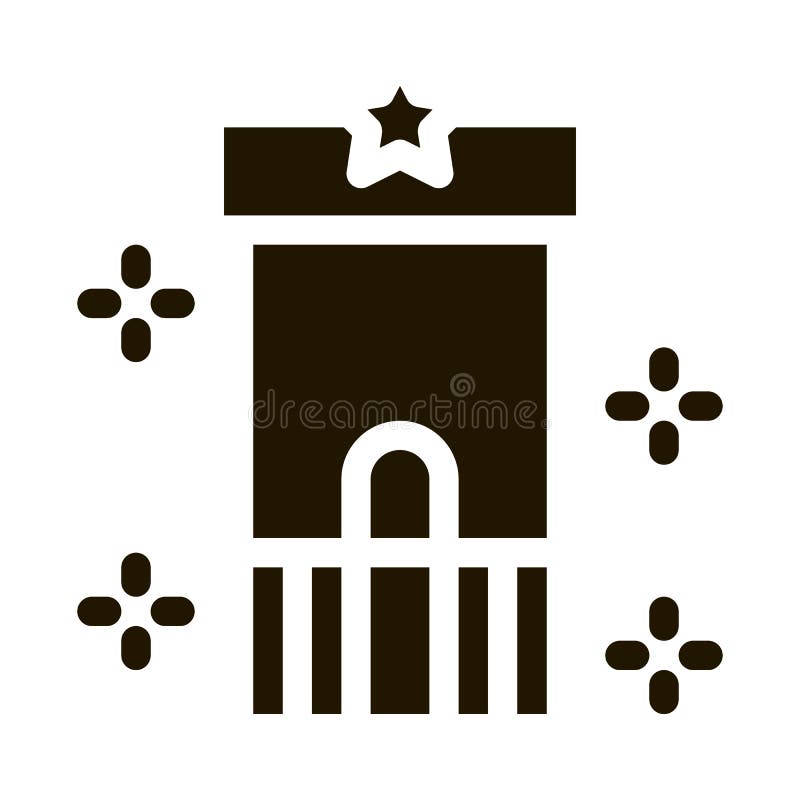 Attraction Control Point Icon Vector Glyph Illustration Stock Vector ...