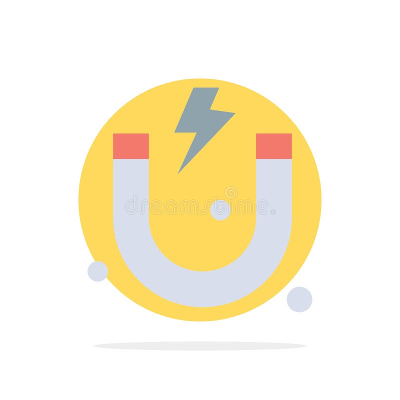 Attraction, Magnet, Science Abstract Circle Background Flat Color Icon ...