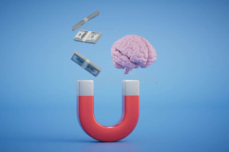Attraction of Money and Knowledge. a Magnet that Attracts Money and the ...