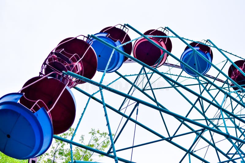 The Attraction, Ride Wheel Display in the City Park Stock Photo - Image ...