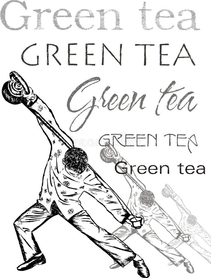 Attraction tea man stock vector. Illustration of asia - 36888167