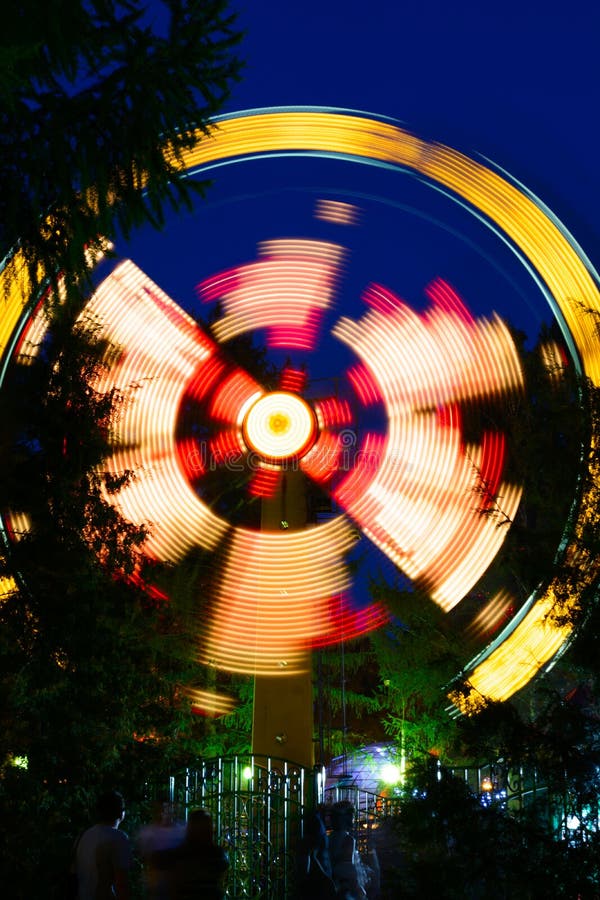 Attractions in the park stock image. Image of round, swing - 75232625