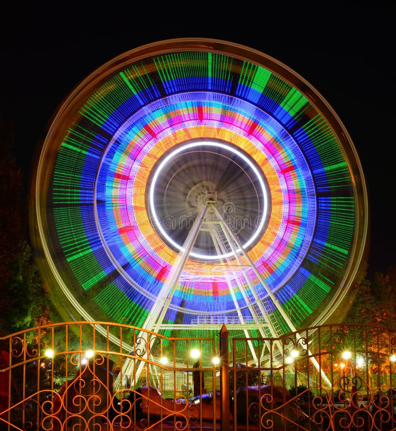 Attractions in the park editorial image. Image of swing - 75232720