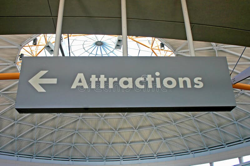 Attractions Sign stock photo. Image of word, sign, tourism - 54858964