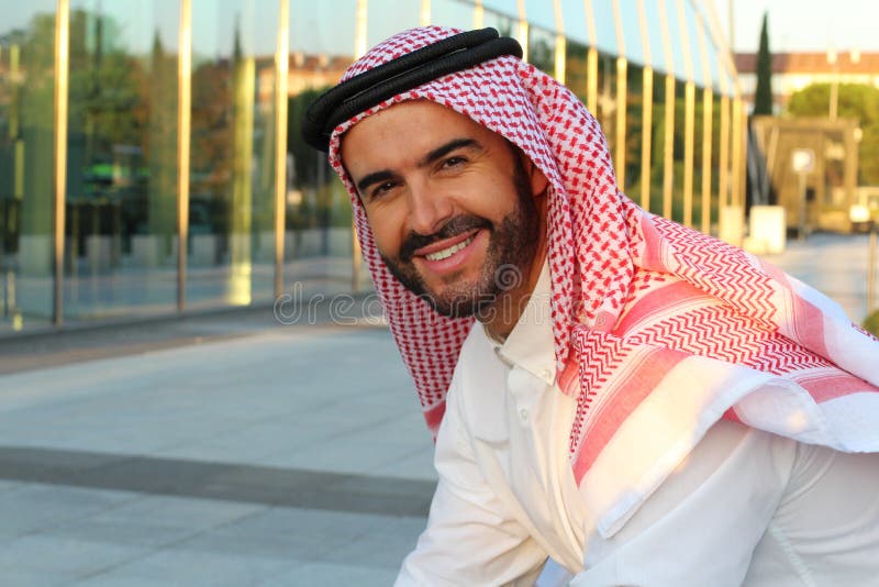 Attractive Arabic Man with Copy Space Stock Image - Image of arab ...